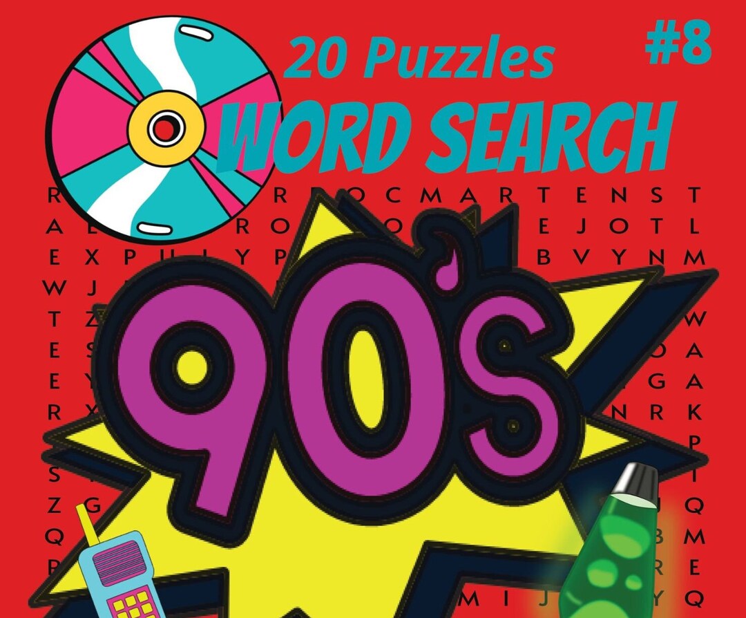 Word Search Puzzle, 1990s Puzzle, Adult Puzzle, Activities Puzzle, Word ...