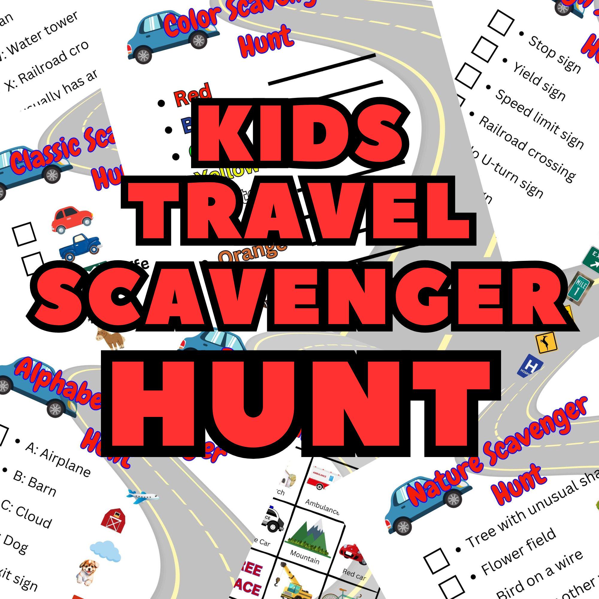 Scavenger Hunt Car, Epic Game, Activity Kids, Travel Summer Time, Field ...