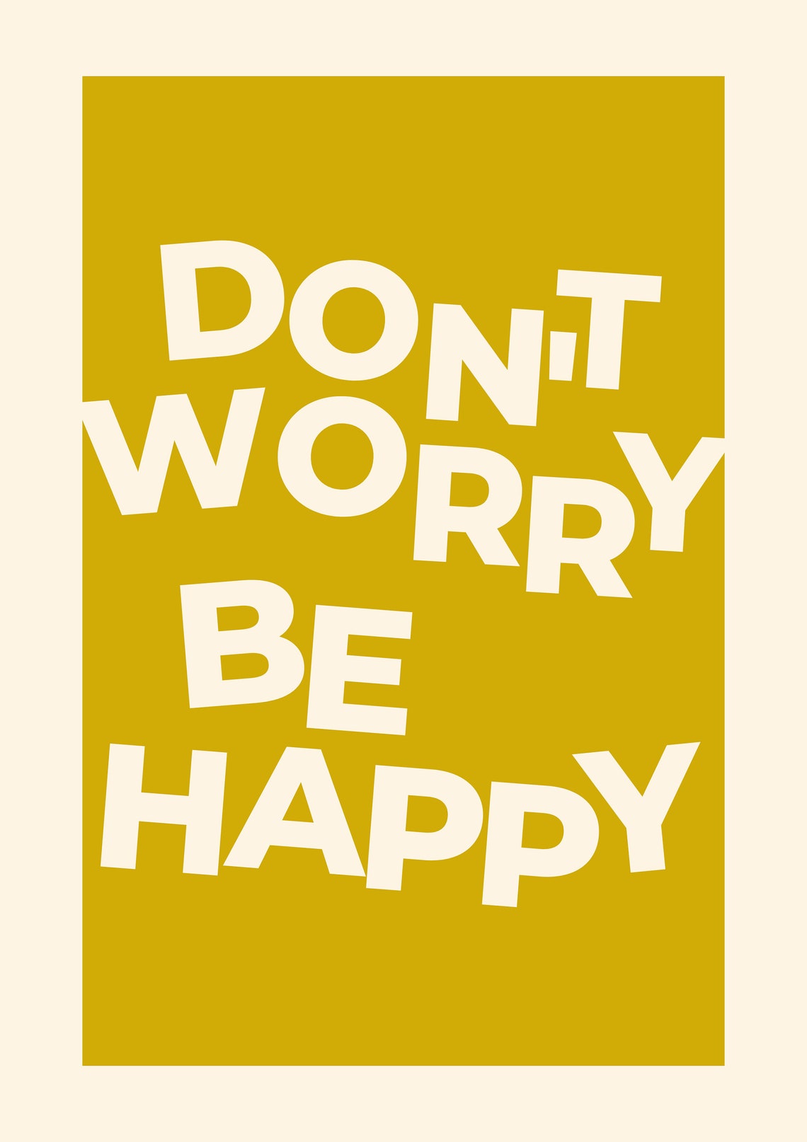 Dont Worry Be Happy PRINTABLE Artwork, Downloadable Prints, PRINTABLE ...
