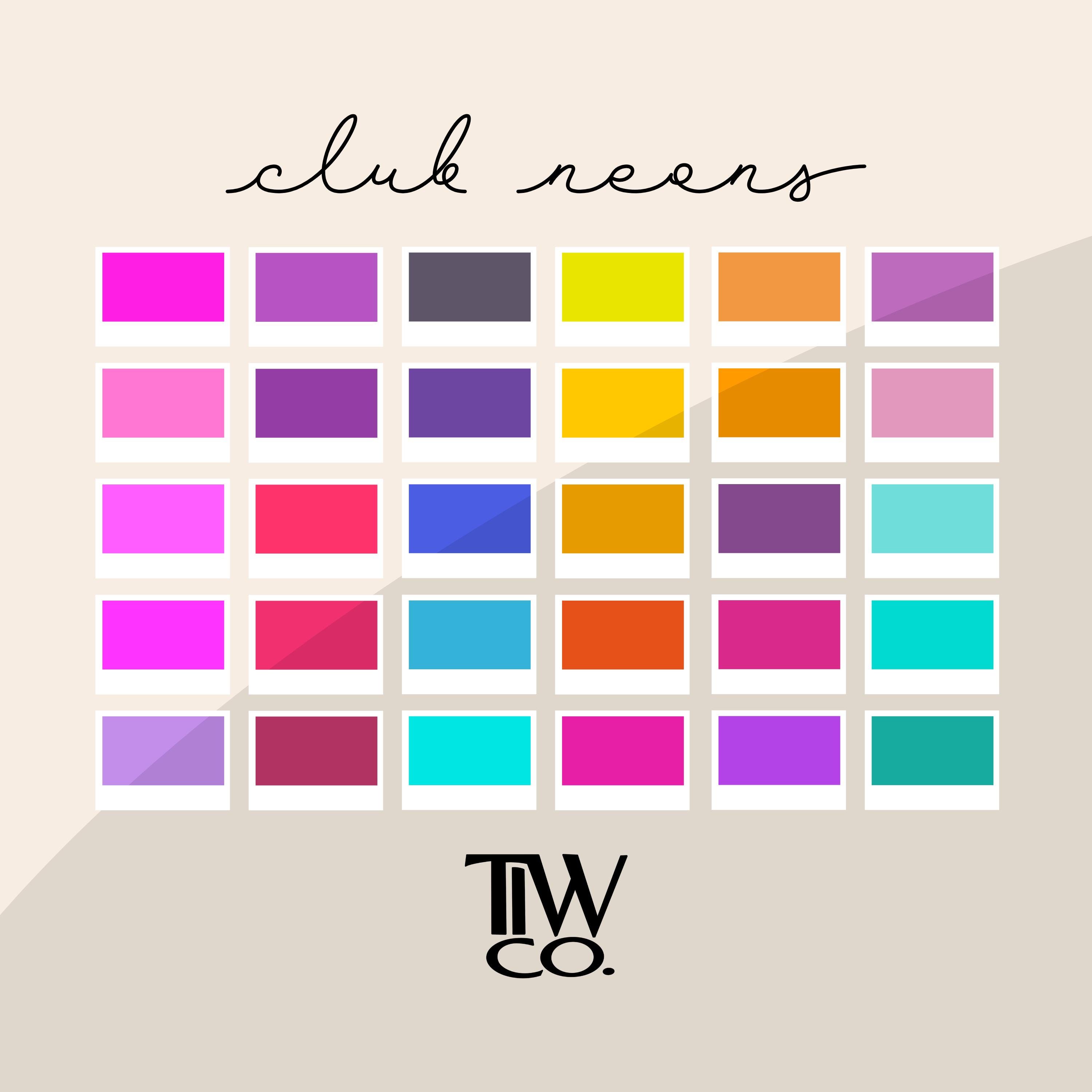 Club Neons Procreate Color Palette | HEX Codes | Digital Art ...