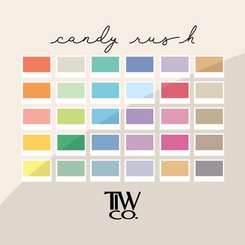 Candy Rush Procreate Color Palette | HEX Codes | Digital Art ...