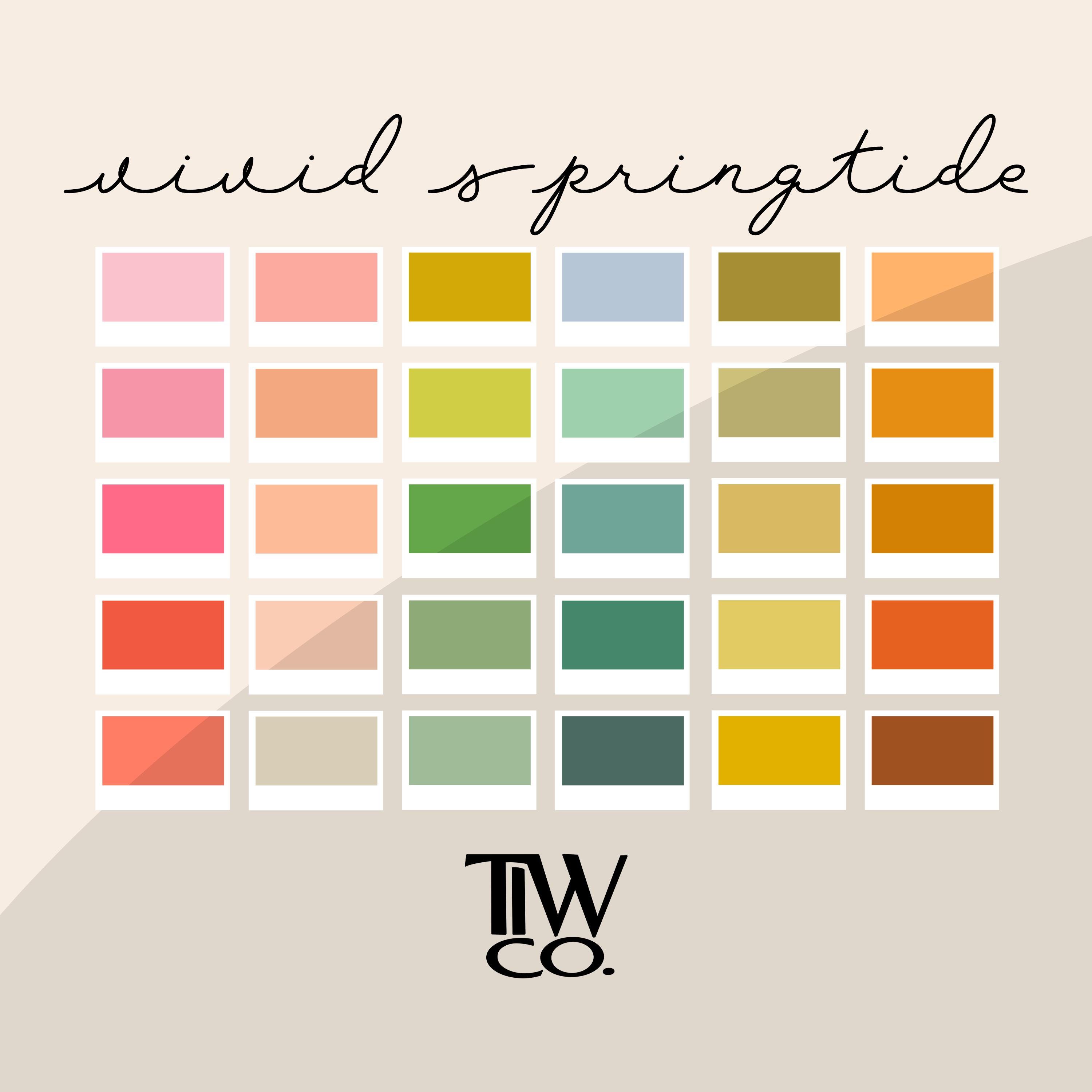 Vivid Springtide Procreate Color Palette HEX Codes Digital Art ...
