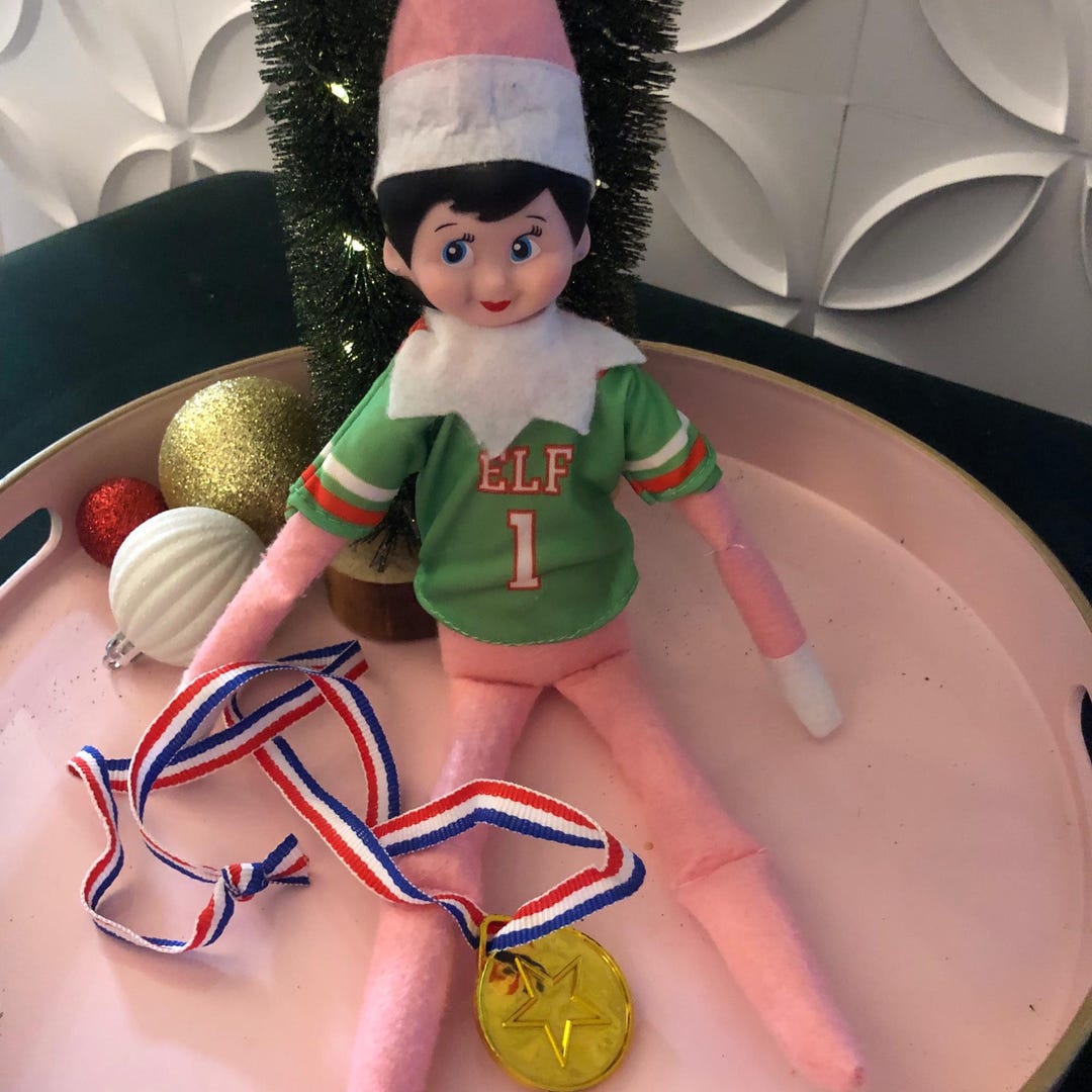 Elf Sports Jersey Set Sports Jersey and Gold Medal for Christmas Elf ...
