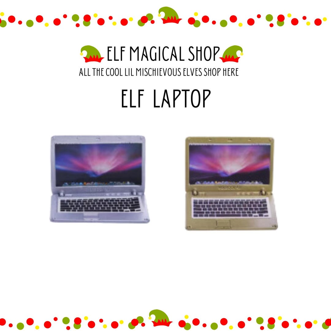 Miniature Laptop Computer | Laptop for Christmas Elf Doll | Doll Size ...