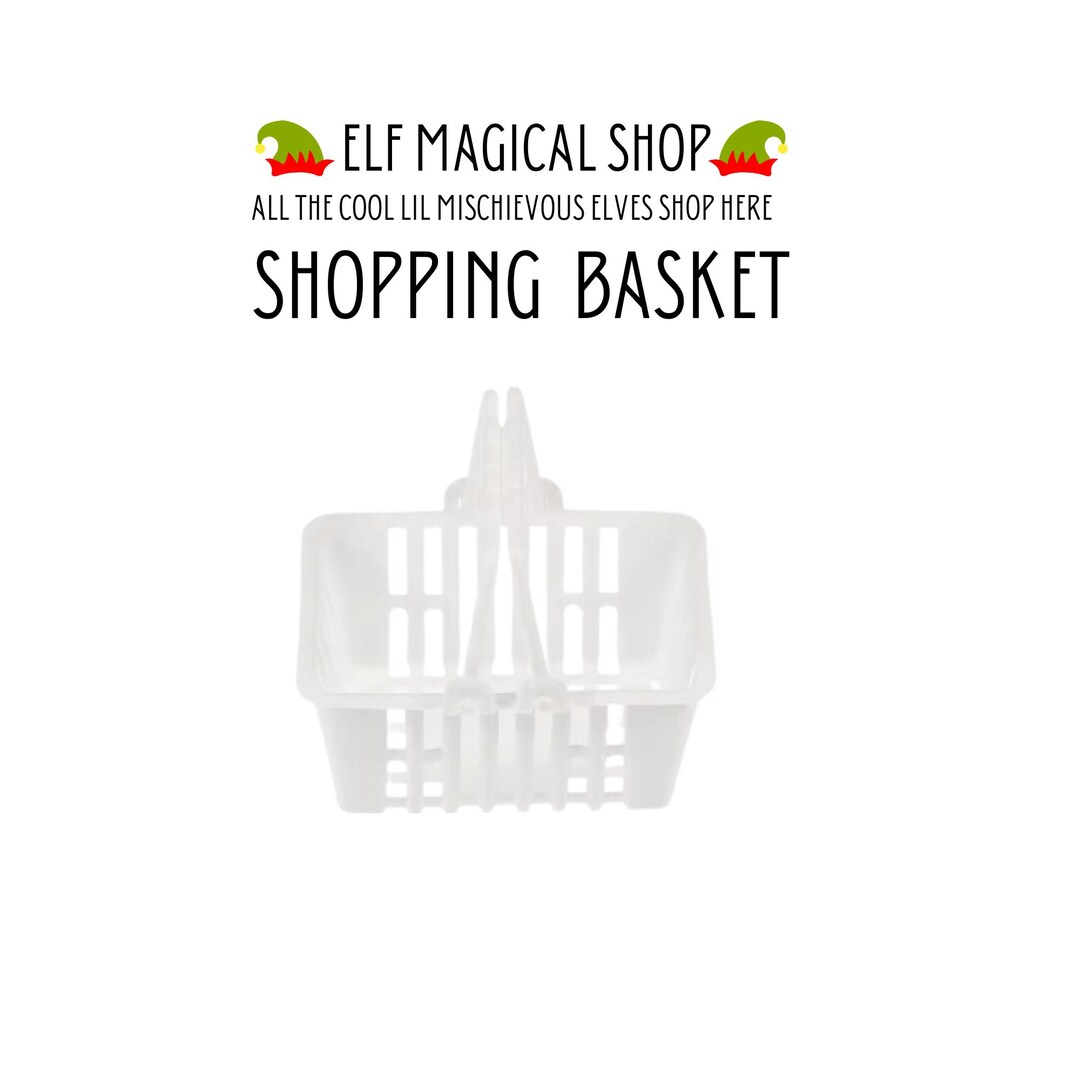 Miniature Shopping Basket | Shopping Basket for Christmas Elf Doll ...