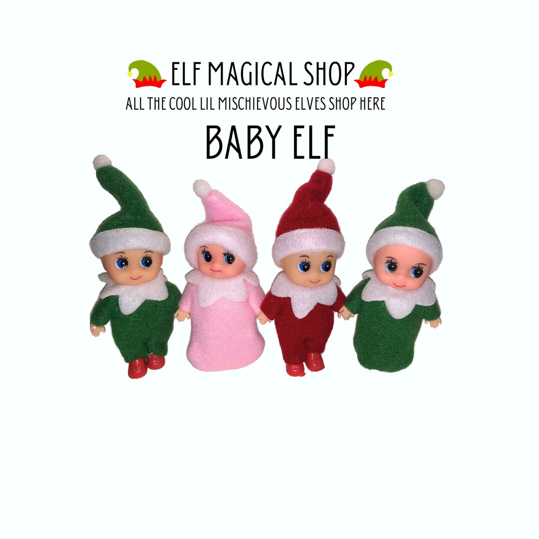 Elf Baby Doll Baby Christmas Elf Doll Red Green Pink Baby or Toddler ...