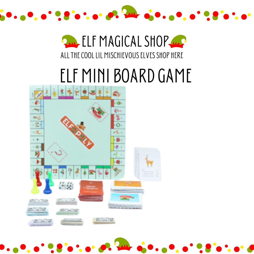 Elf Board Game | Miniature Game Prop for Christmas Elf Doll | Doll Size ...