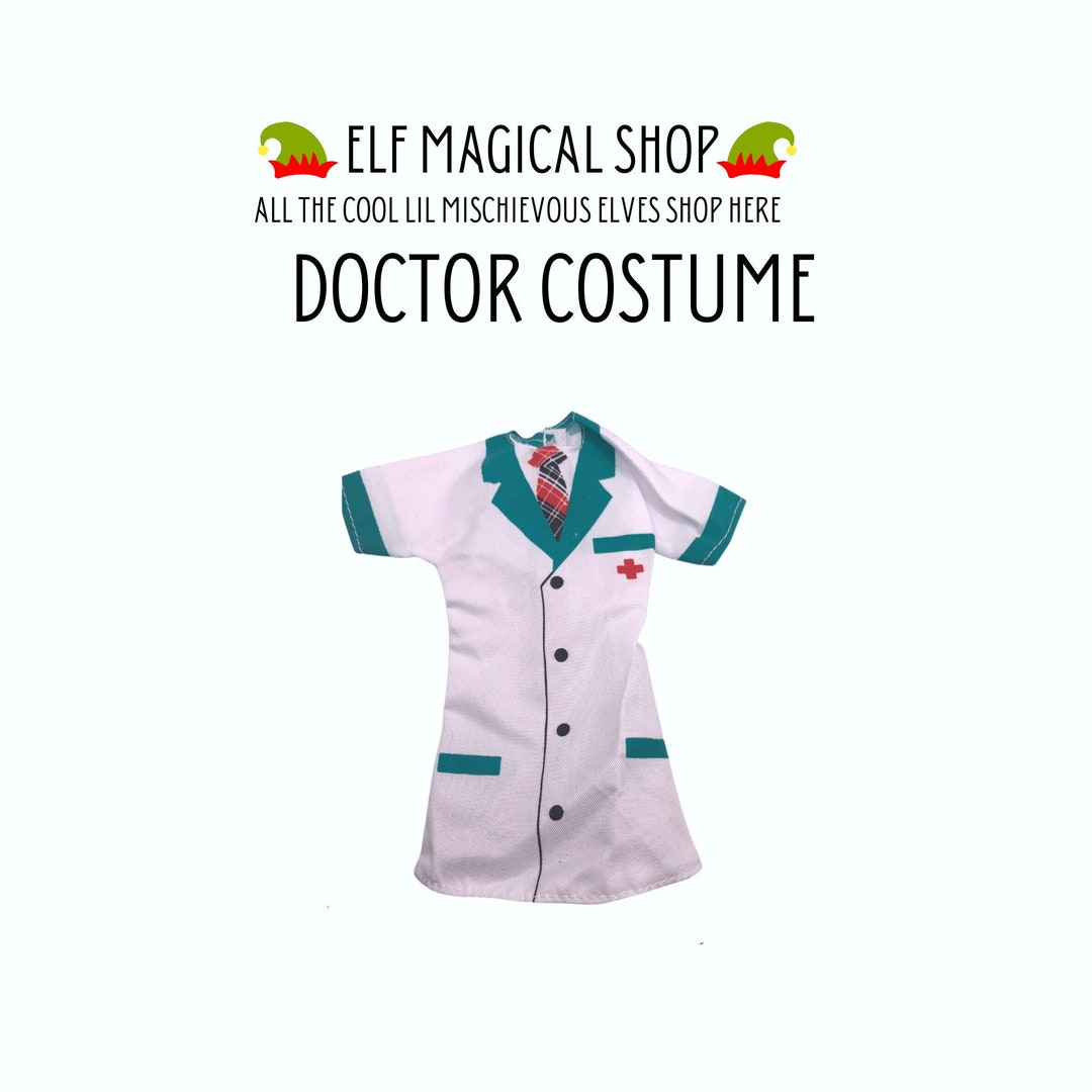 Elf Costume Doctor Coat Outfit for Christmas Elf Doll Doll - Etsy