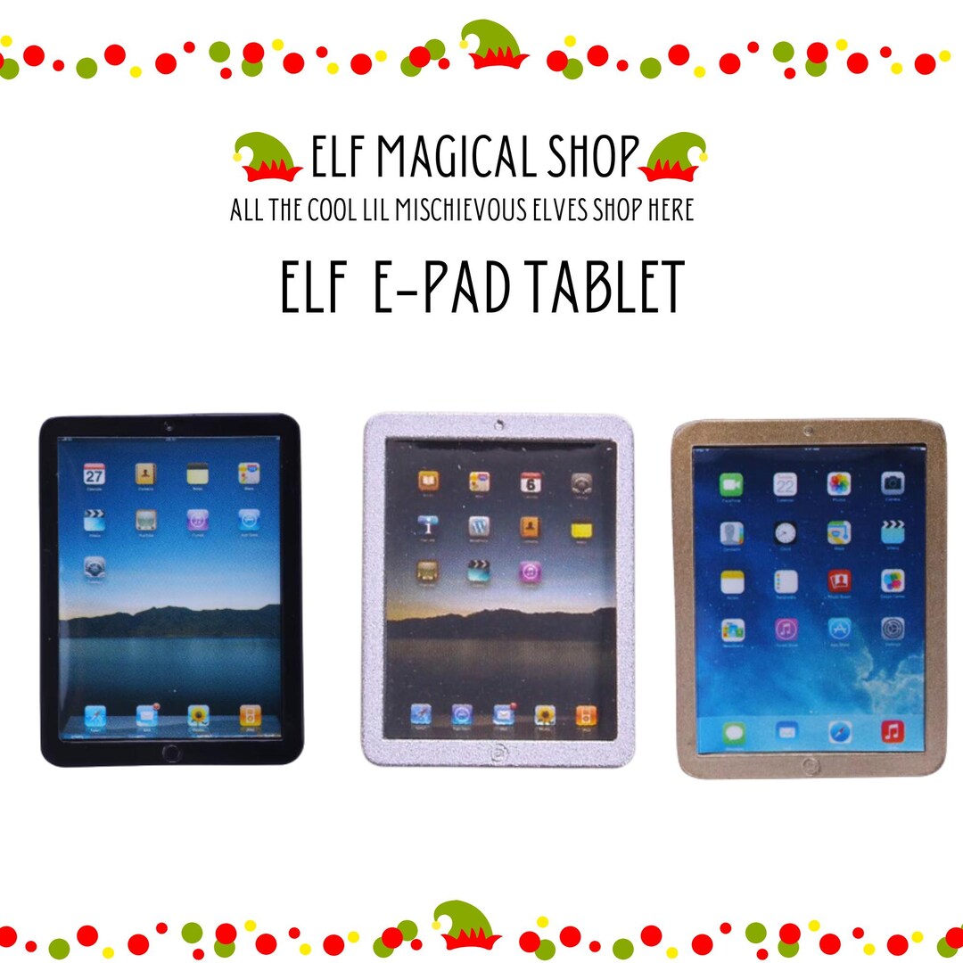 Miniature iPad Tablet | Tablet for Christmas Elf Doll | Doll Size iPad ...
