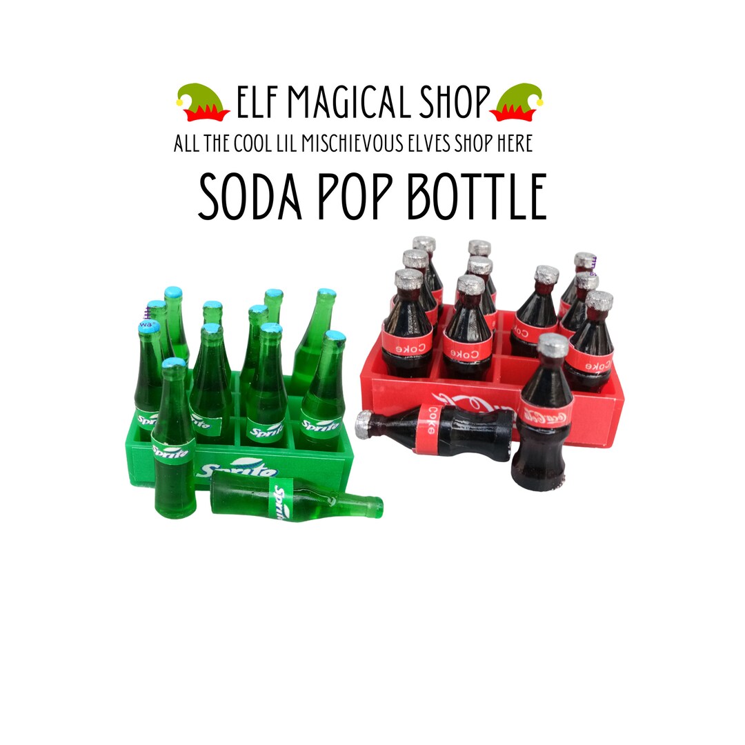 Miniature Soda Pop Bottle Soda Pop for Christmas Elf Doll Doll House ...