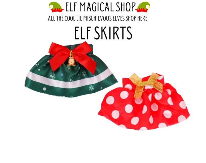 Elf Skirts Cute Skirts for Christmas Elf Doll Doll Size Red and Green ...