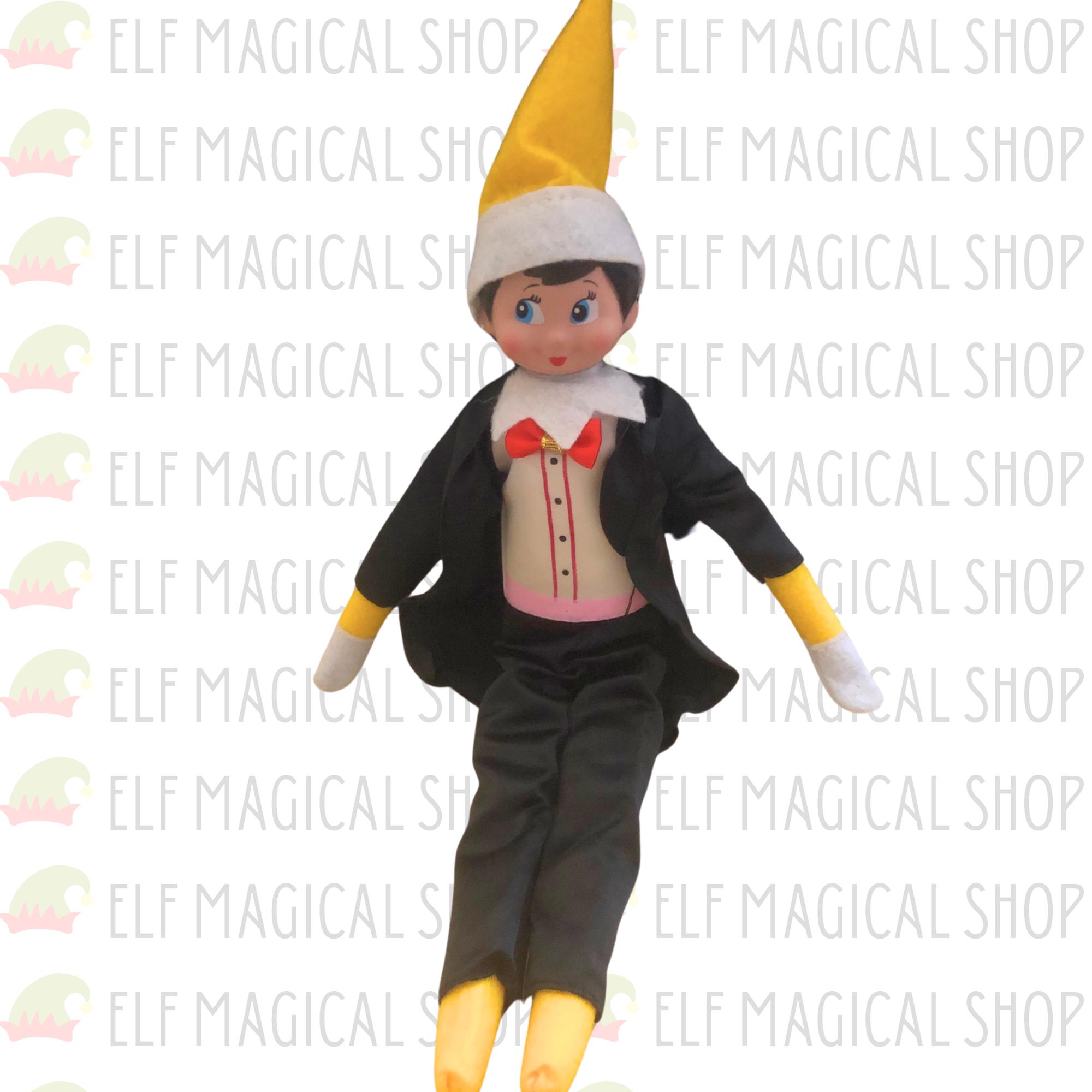 Elf Tuxedo Outfit Tux Outfit for Christmas Elf Doll Doll Size 2 Piece ...