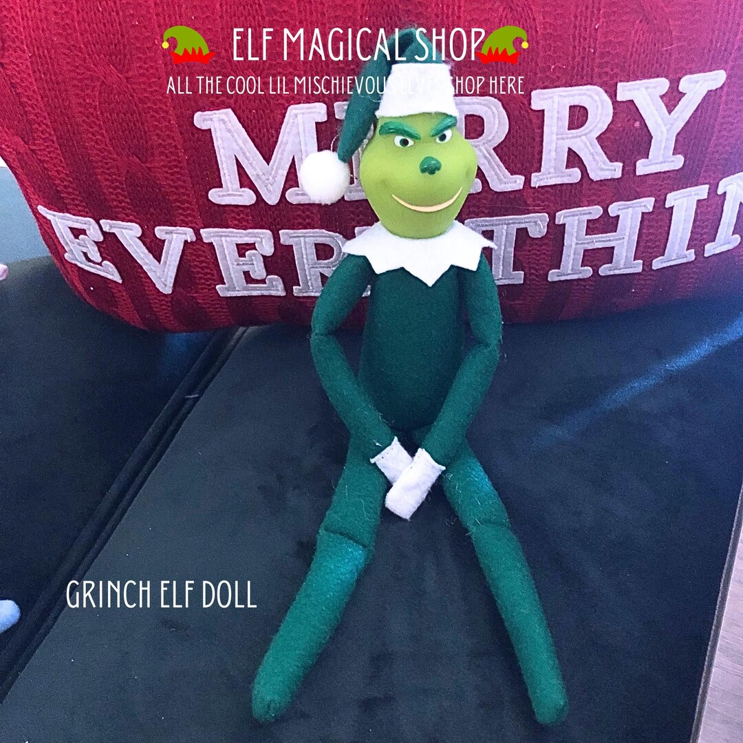 Green Grinch Elf Doll | Christmas Elf Doll | Grinch Christmas Elf Doll ...