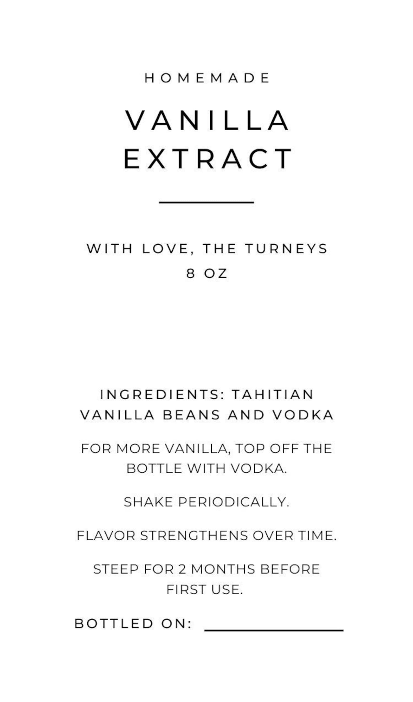 Labels Only | Modern Vintage Vanilla Labels | Oil and Water Resistant ...