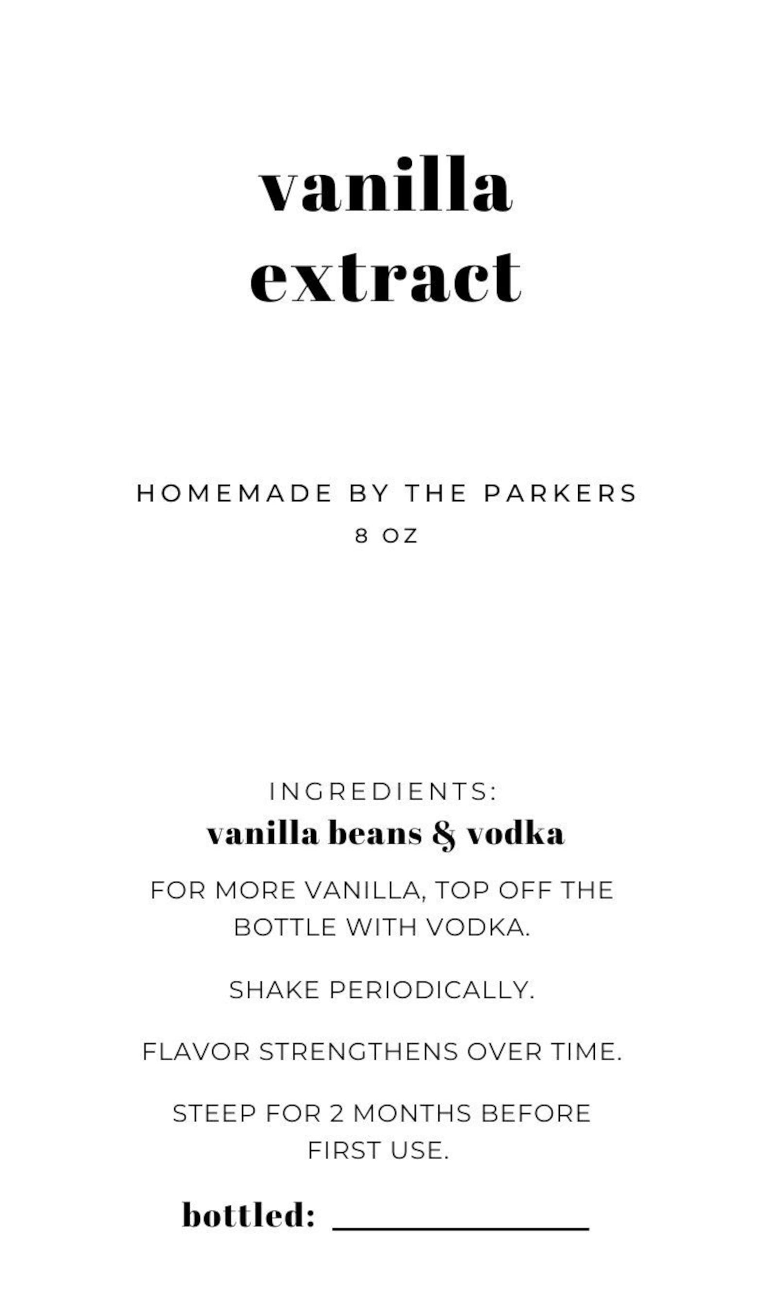 Labels Only | Modern Vintage Vanilla Labels | Oil and Water Resistant ...