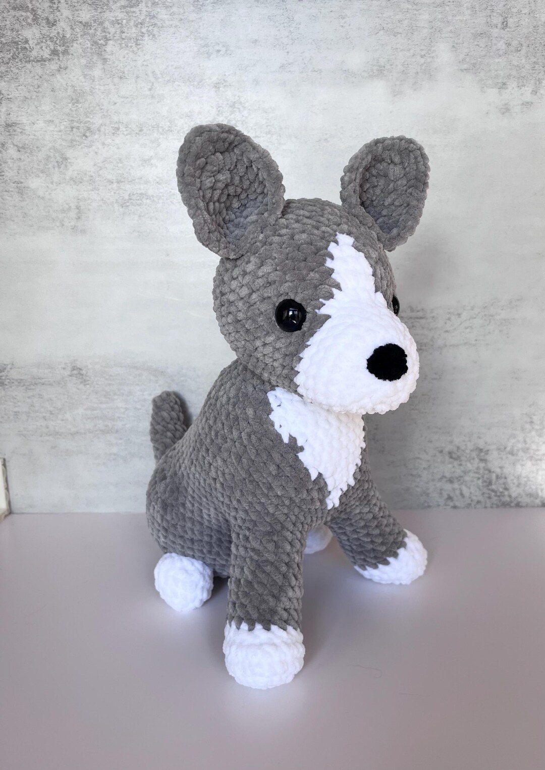 Puppy Dog Plushie | Soft Huggable Plush Crochet Toy | Pet Plushie Gift ...