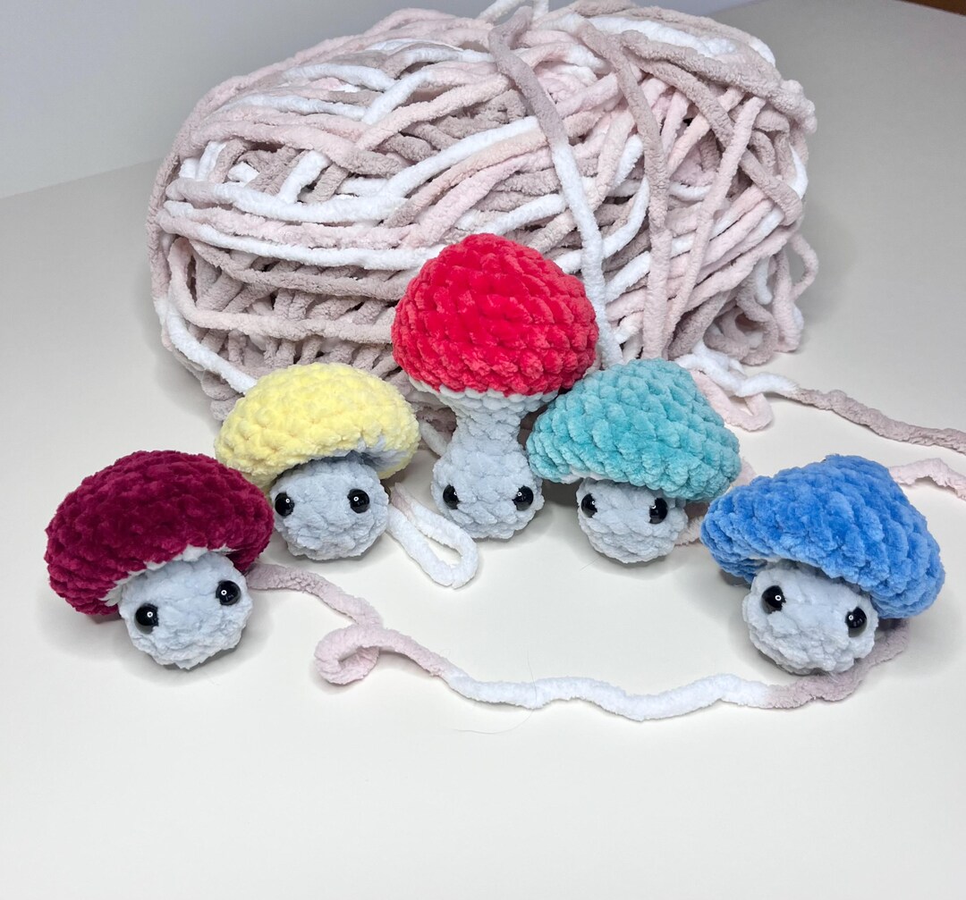 Crochet Mushroom Fidget Toy: Plush Poppit Keychain Bag Charm - Etsy