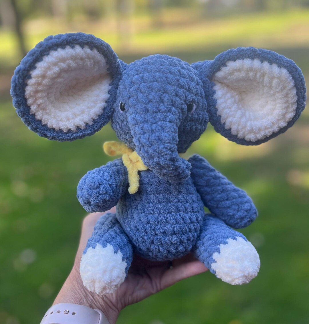 Medium Blue Elephant Plushie Soft Lovable Play Companion Cute Plush ...