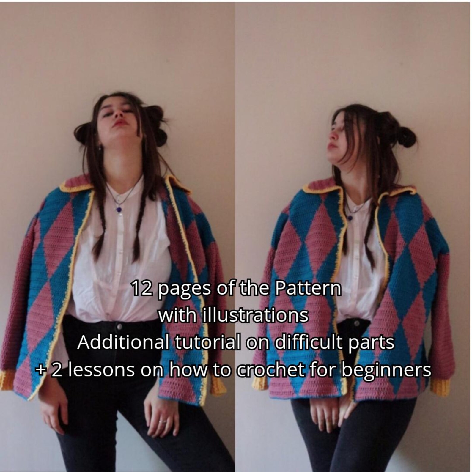 PDF Pattern Tutorial Crochet Cardigan Howl's Moving Catle Inspired ...