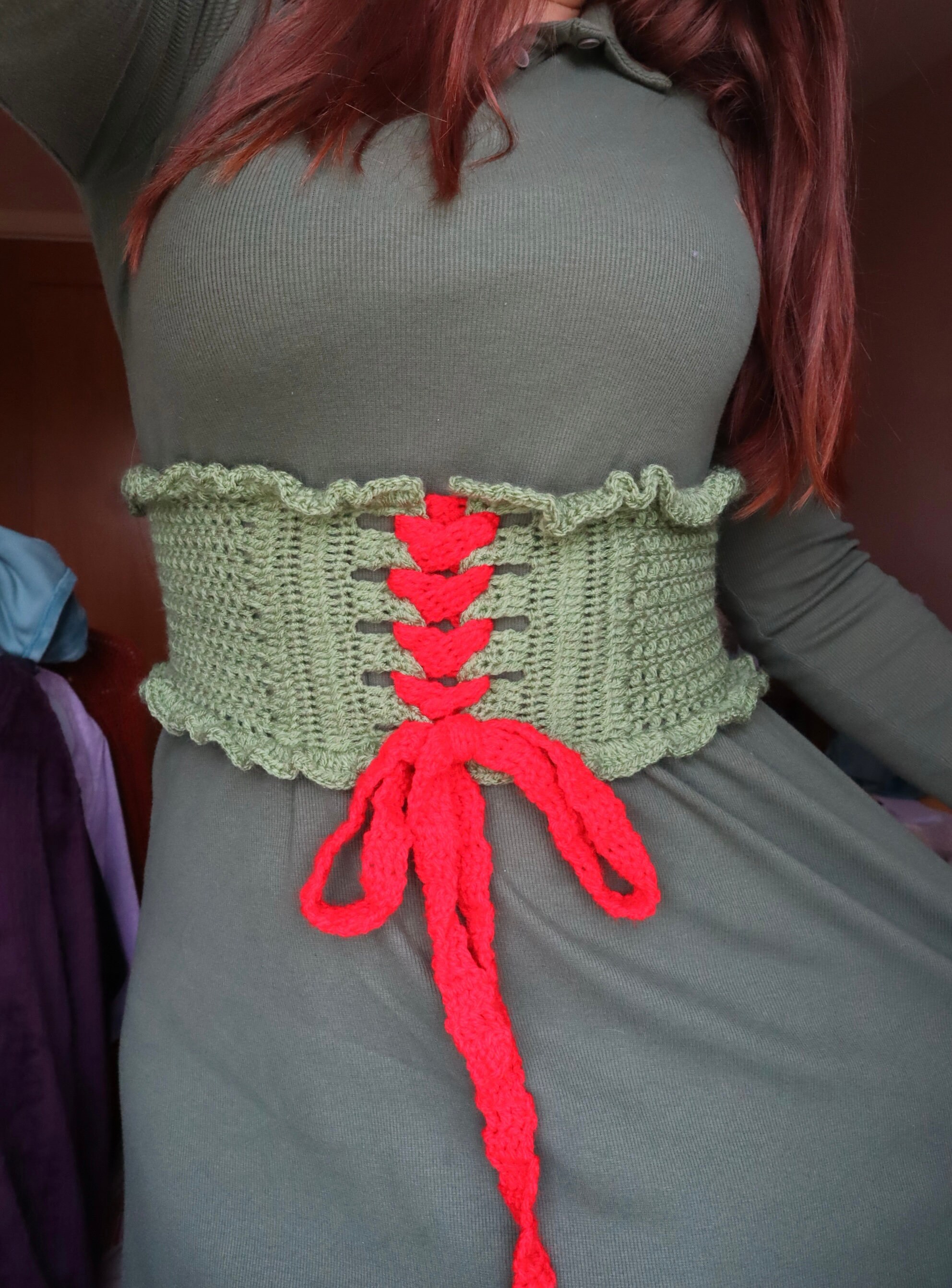 Soft Crochet Corset Custom Coquette Crop Accessory Cottagecore Handmade ...