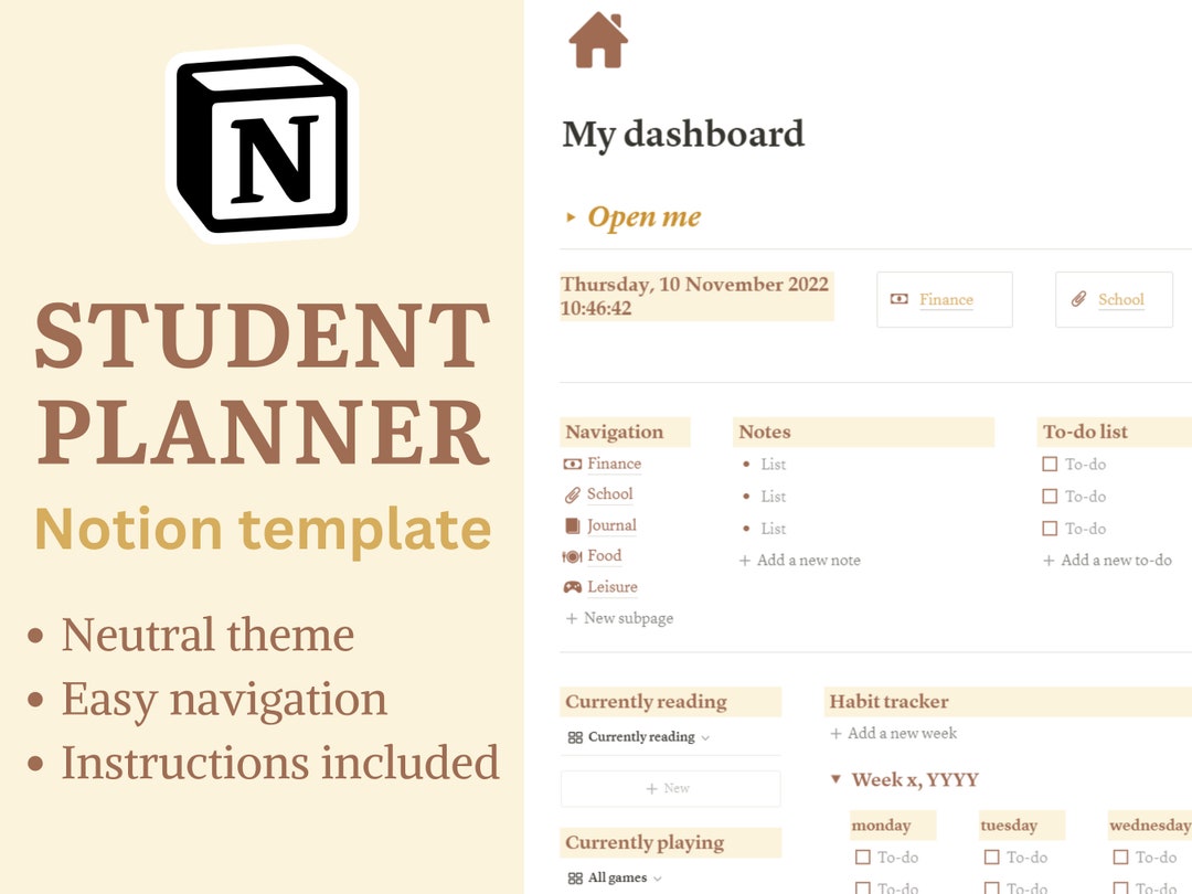 2024 Ultimate Notion Student Planner Template, Notion Student Template ...