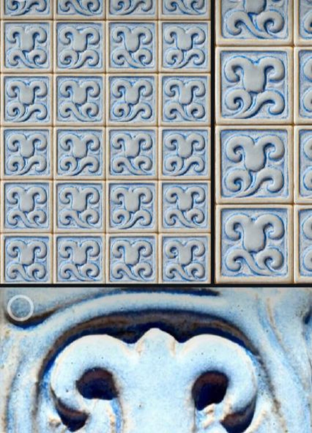 3 Printable Tile Designs Inspired by Antique Ceramic Tile 2"x2" to 4"x4 ...