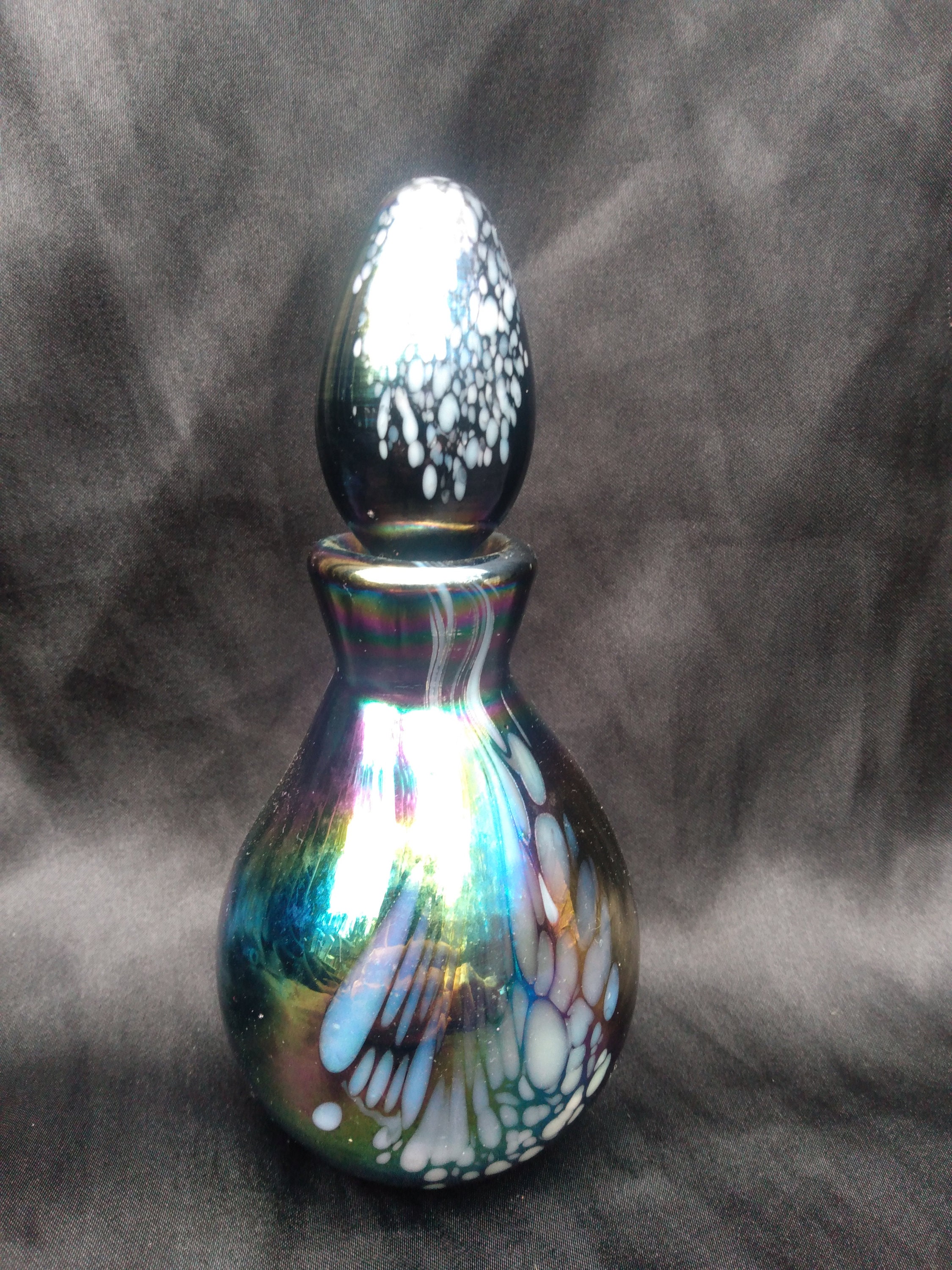 Art Glass Perfume Decanter Original Vintage Opalescent Art - Etsy