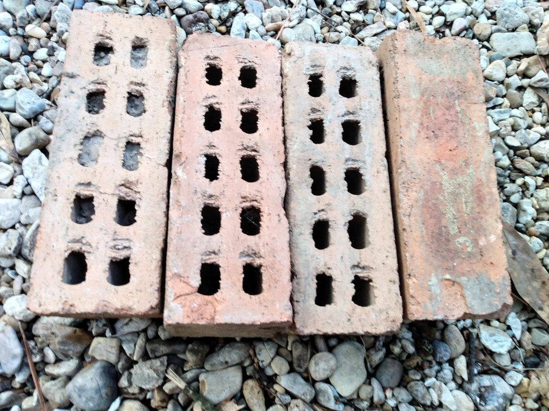 Last 2 Vintage Yellow Clay Bricks 8" X 2.75" X 2.75" Pink Blond ...