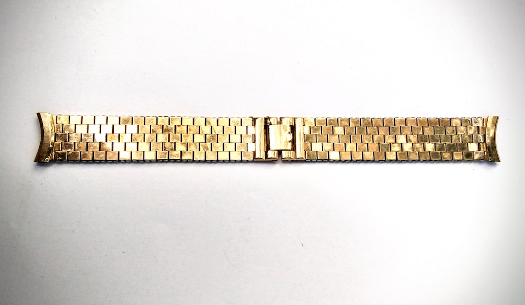 Vintage Gold Watch Band by Kreisler, 1/20 10k Gold Filled, 6.5 X 5/8 ...