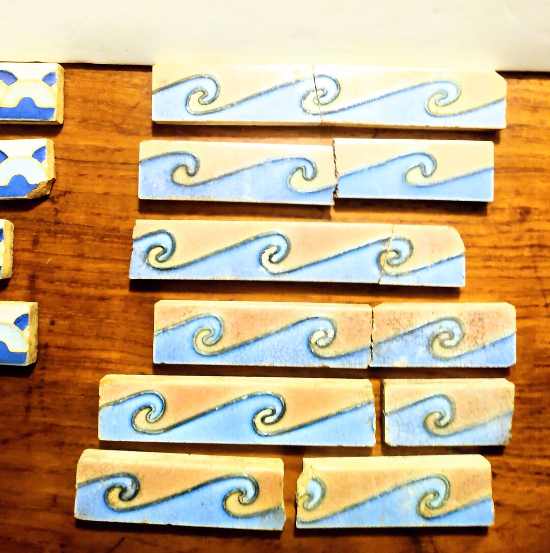 Vintage 1930s Wheeling Tile Border Ocean Waves Tiles 6 X 1 X - Etsy