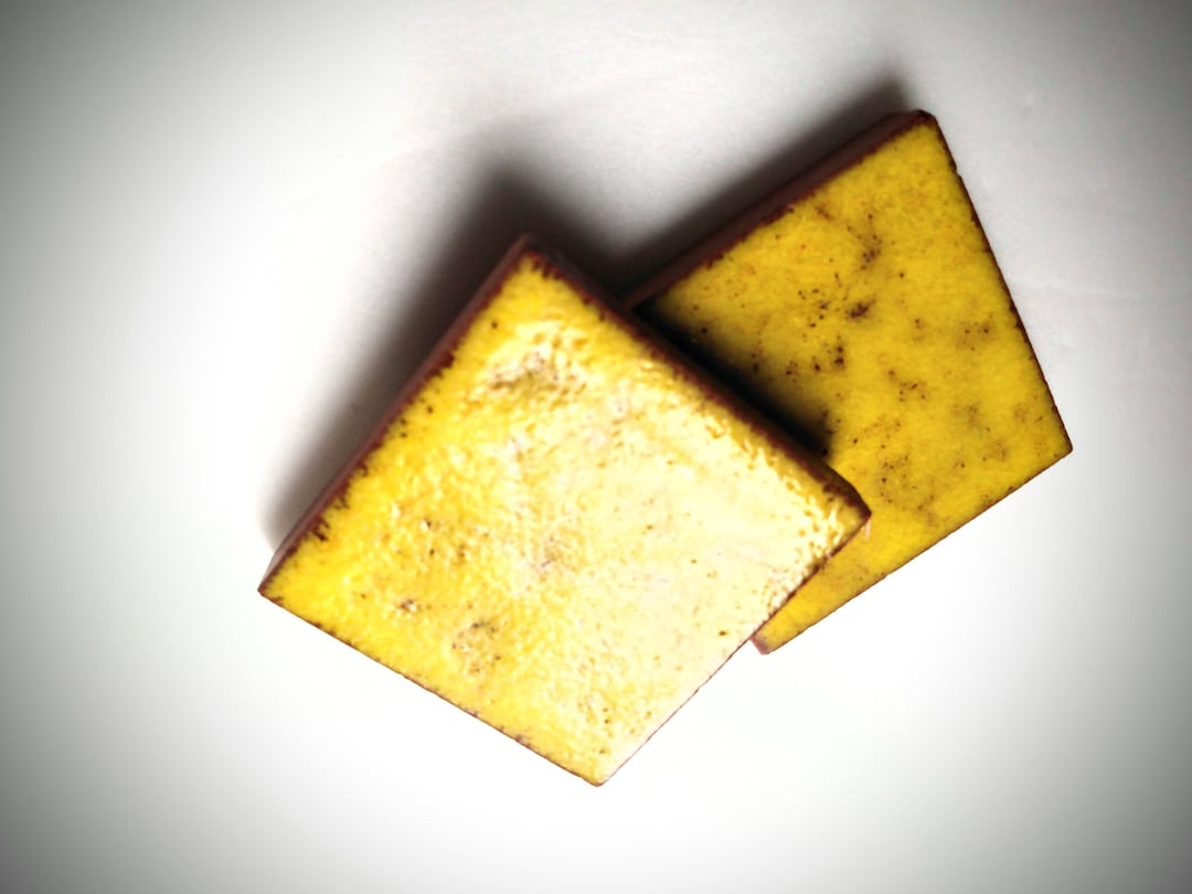 6 Pack Vintage Tile, 2 1 7/8 Yellow 70s Mosaic Restoration Tiles ...