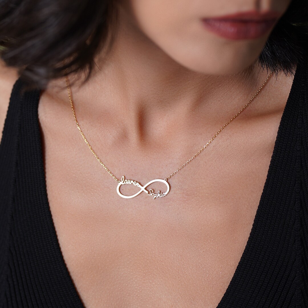 Infinity Name Necklace Personalized Infinity Necklace From - Etsy