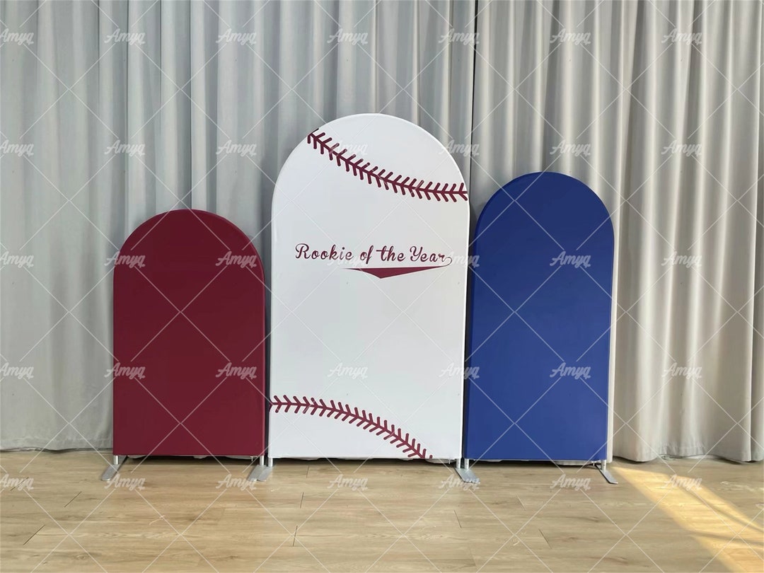 Baseball Arch Backdrop Cover Custom Rookie of the Year Chiara Wall ...