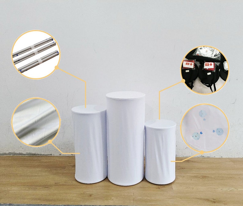 Custom Design Collapsible Pedestal Table Cover Cylinder Stand - Etsy