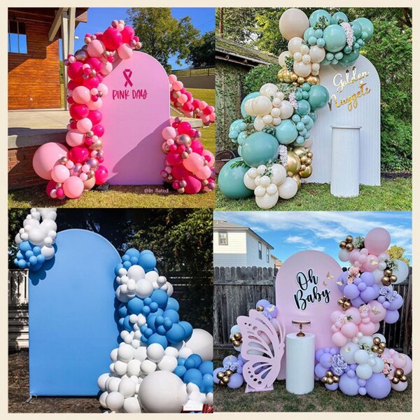 Double Sided Arch Backdrop Cover Birthday Party Baby Shower Wedding ...