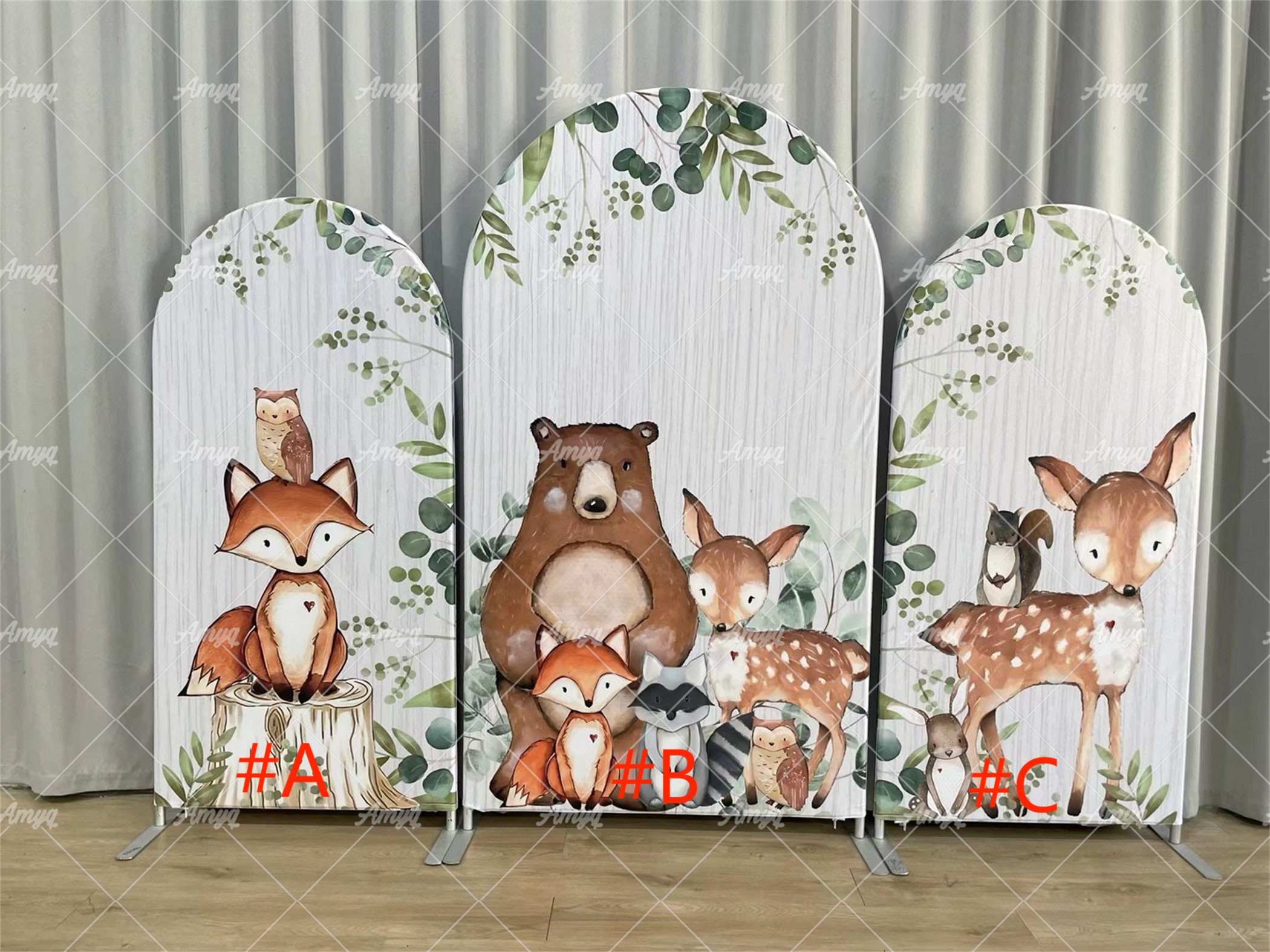 Wild Safari Jungle Animal Arch Backdrop Kit Wood Board Chiara - Etsy