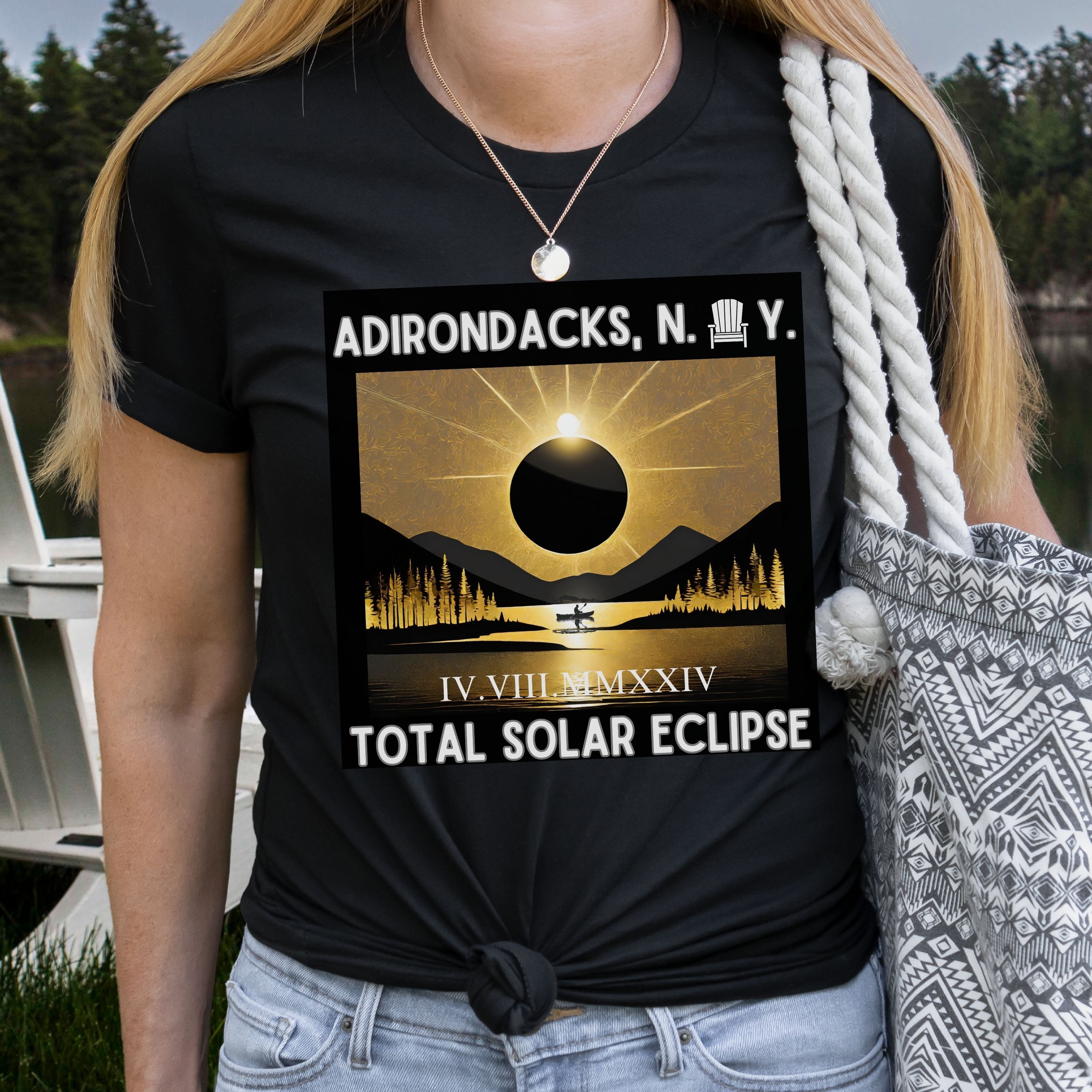 Adirondacks Solar Eclipse Shirt, Adirondack Mountains Eclipse, Eclipse ...