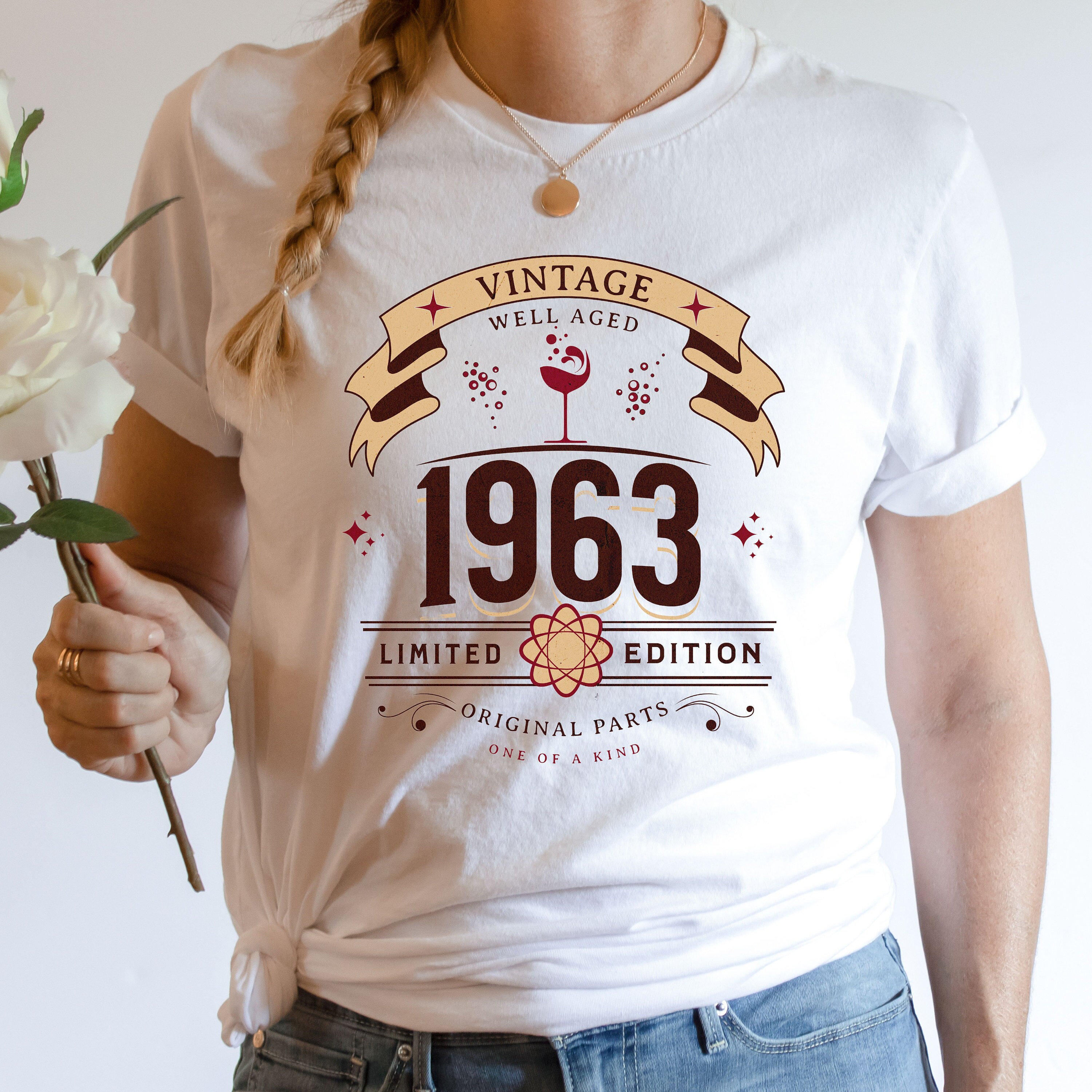60th Birthday Shirt, 1963 Classic Woman Shirt, Well Aged 1963 Tee, 60th ...