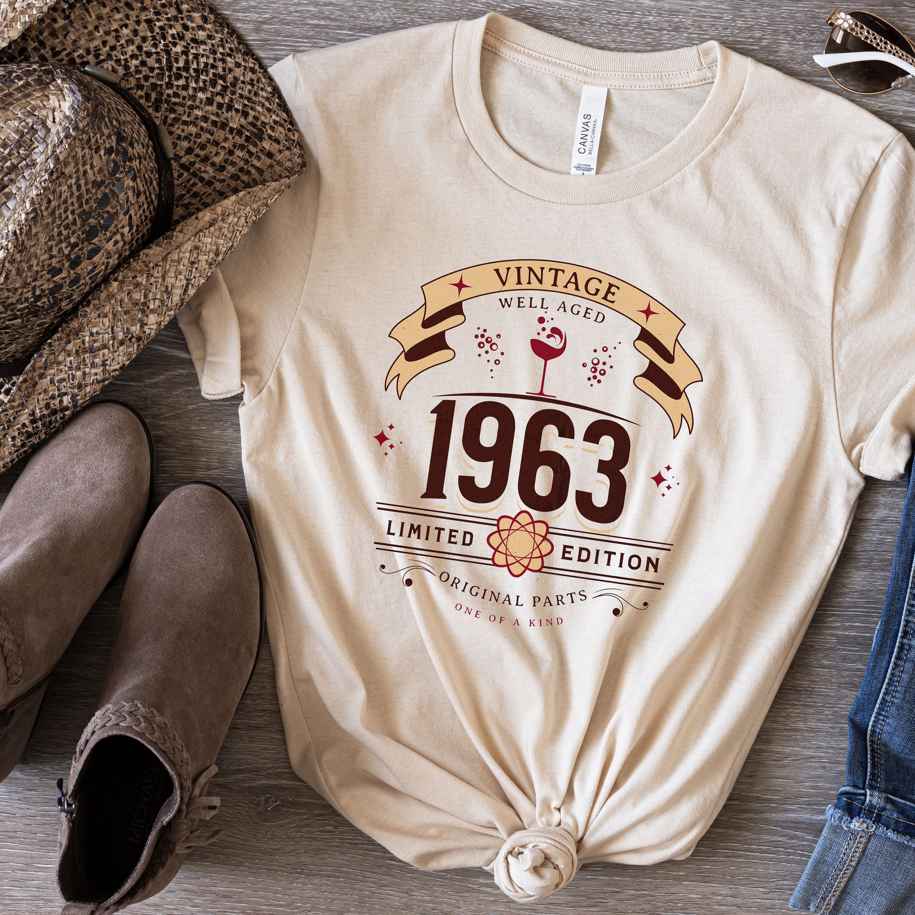60th Birthday Shirt, 1963 Classic Woman Shirt, Well Aged 1963 Tee, 60th ...