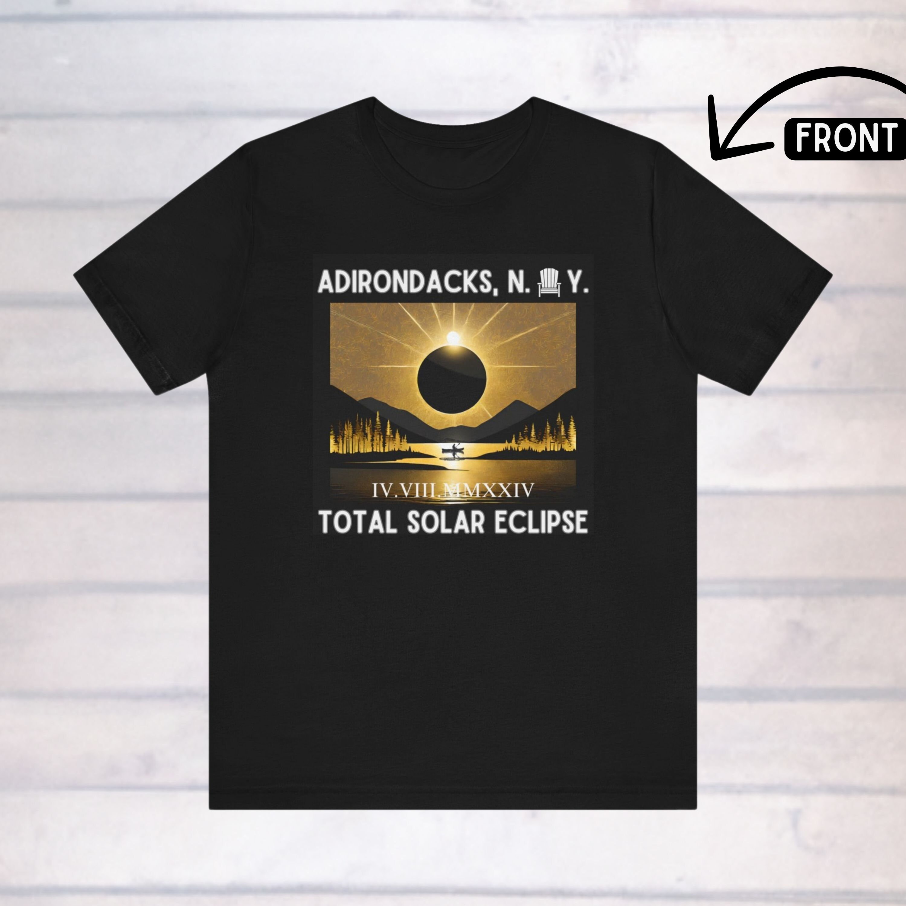 Adirondacks Solar Eclipse Shirt, Adirondack Mountains Eclipse, Eclipse ...