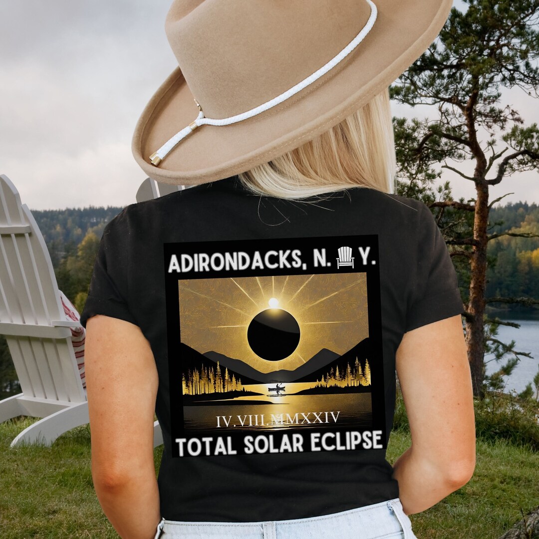 Adirondacks Solar Eclipse Shirt, Adirondack Mountains Eclipse, Eclipse ...