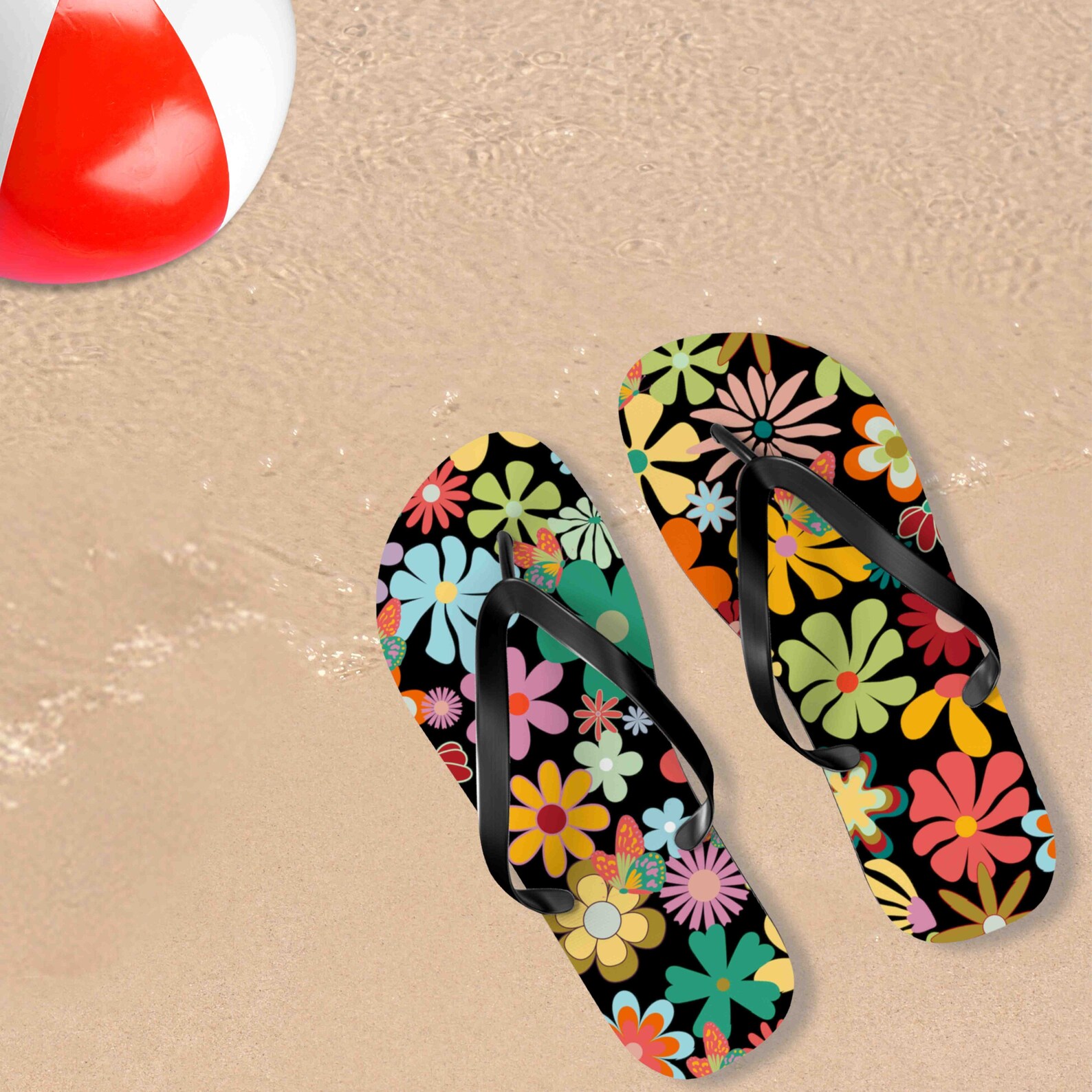 Cute Flip Flops, 60s-70s, Seasonal Retro Flipflops, 70s Retro Hippie ...
