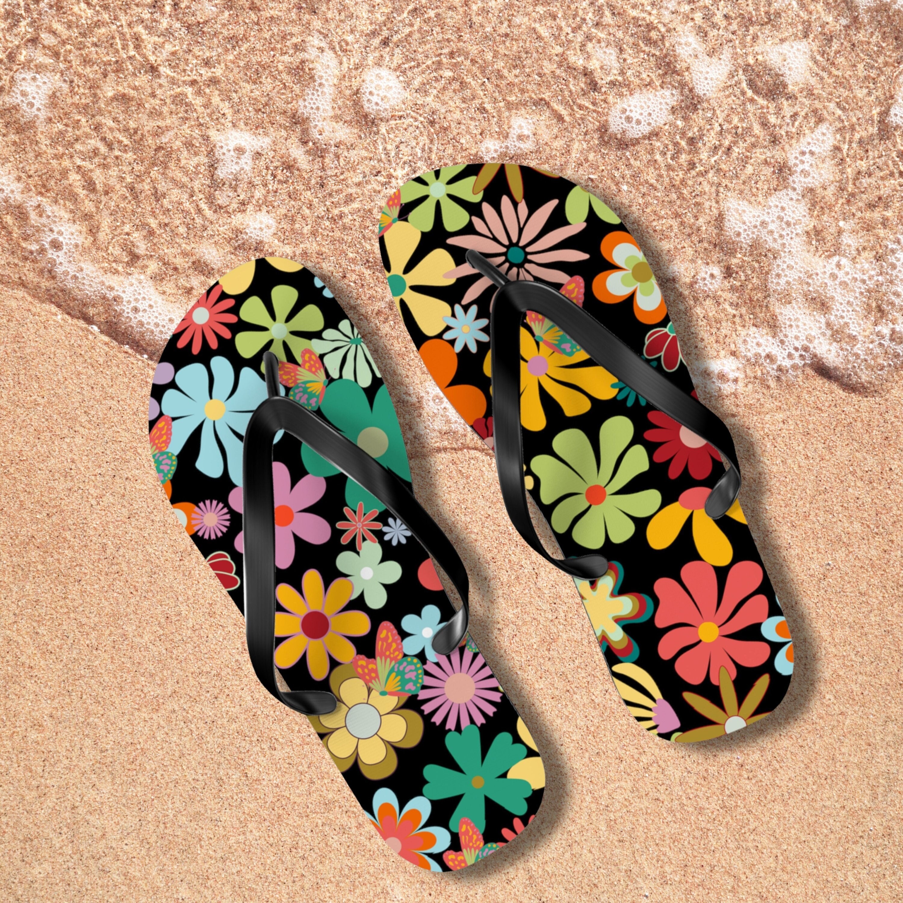 Cute Flip Flops, 60s-70s, Seasonal Retro Flipflops, 70s Retro Hippie ...