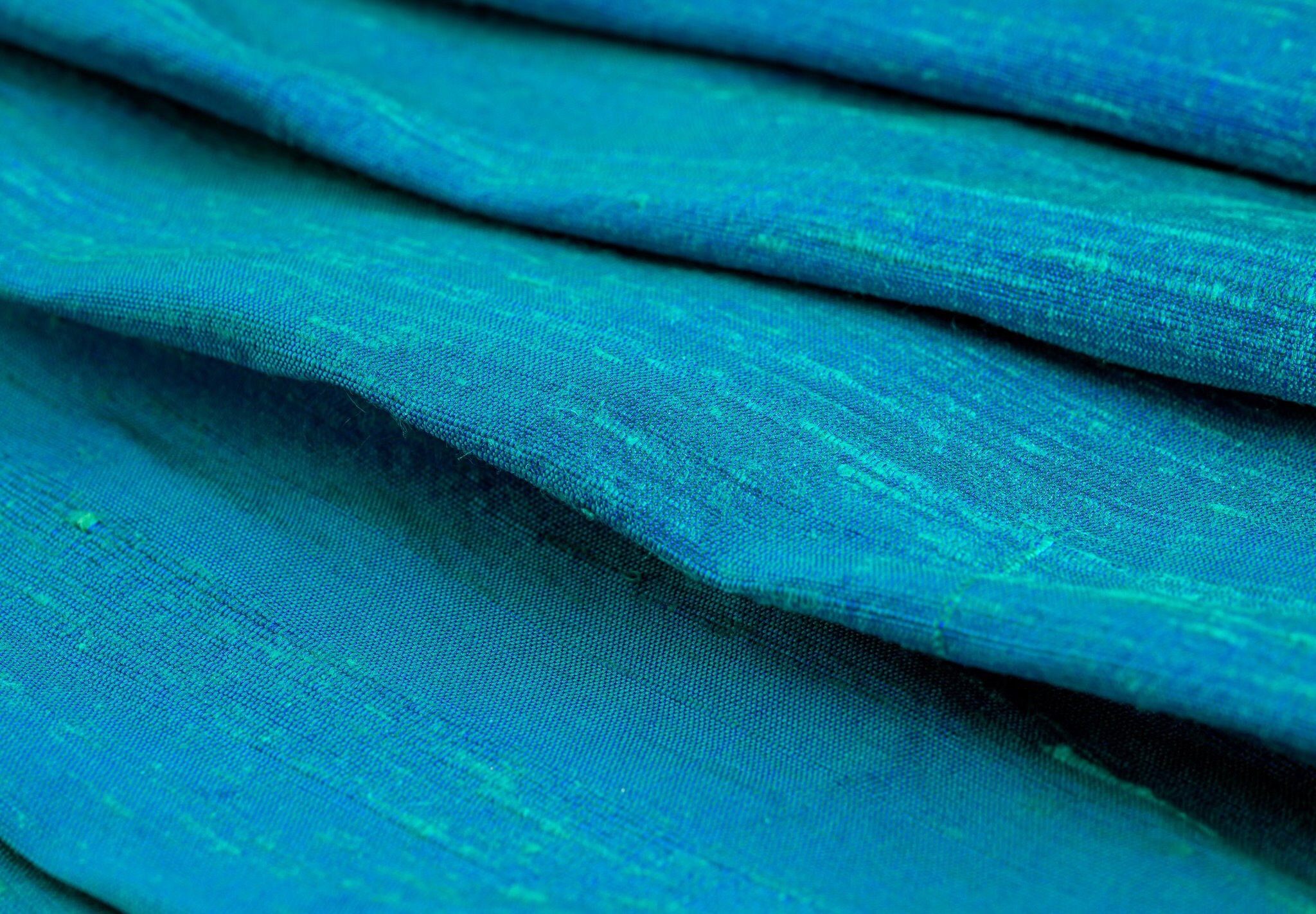 Peacock Blue 100% PURE DUPIONI SILK Raw Silk Dress Wedding Quilt Sew Fabric Bridesmaid Dresses ...