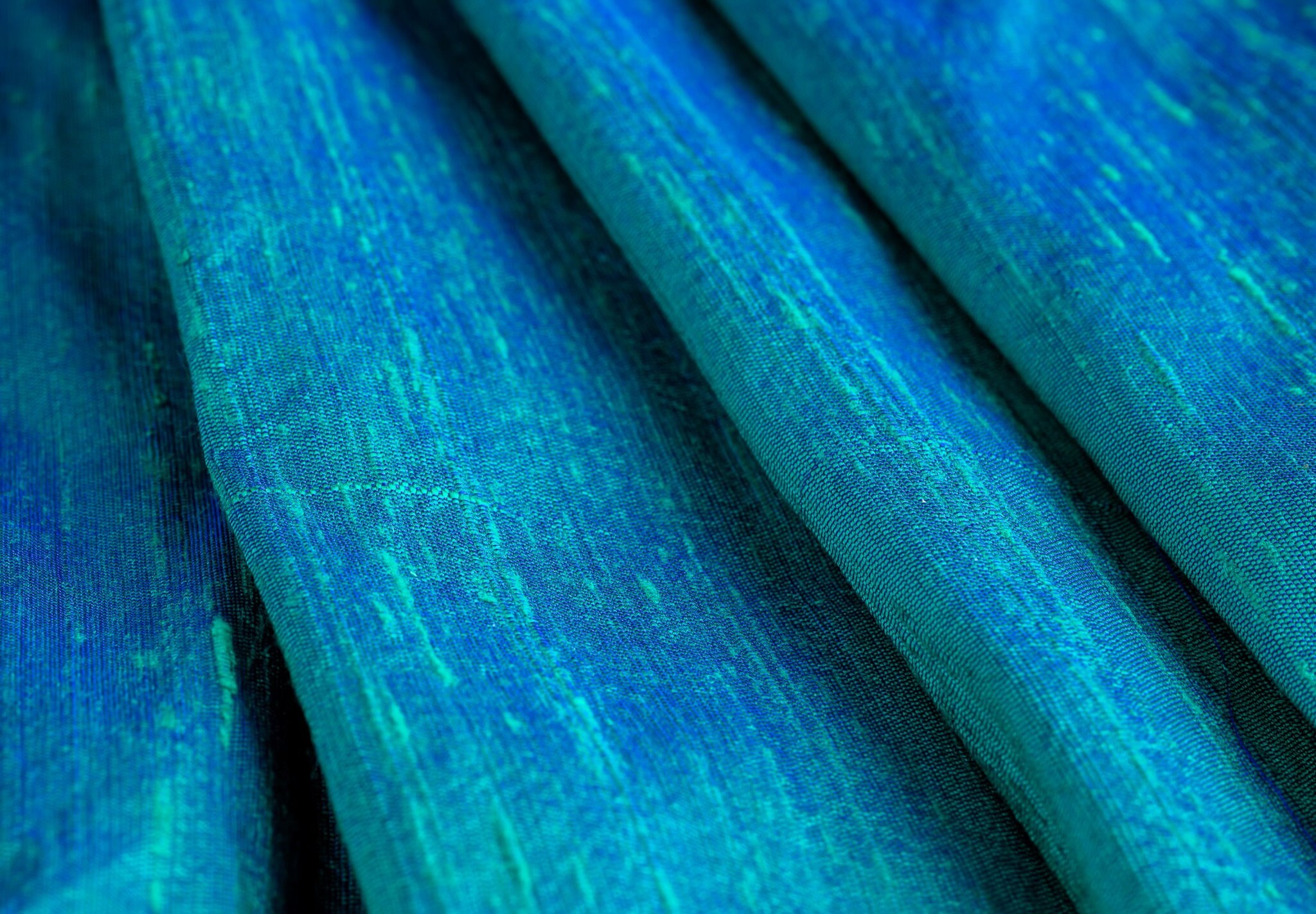 Peacock Blue 100% PURE DUPIONI SILK Raw Silk Dress Wedding Quilt Sew Fabric Bridesmaid Dresses ...