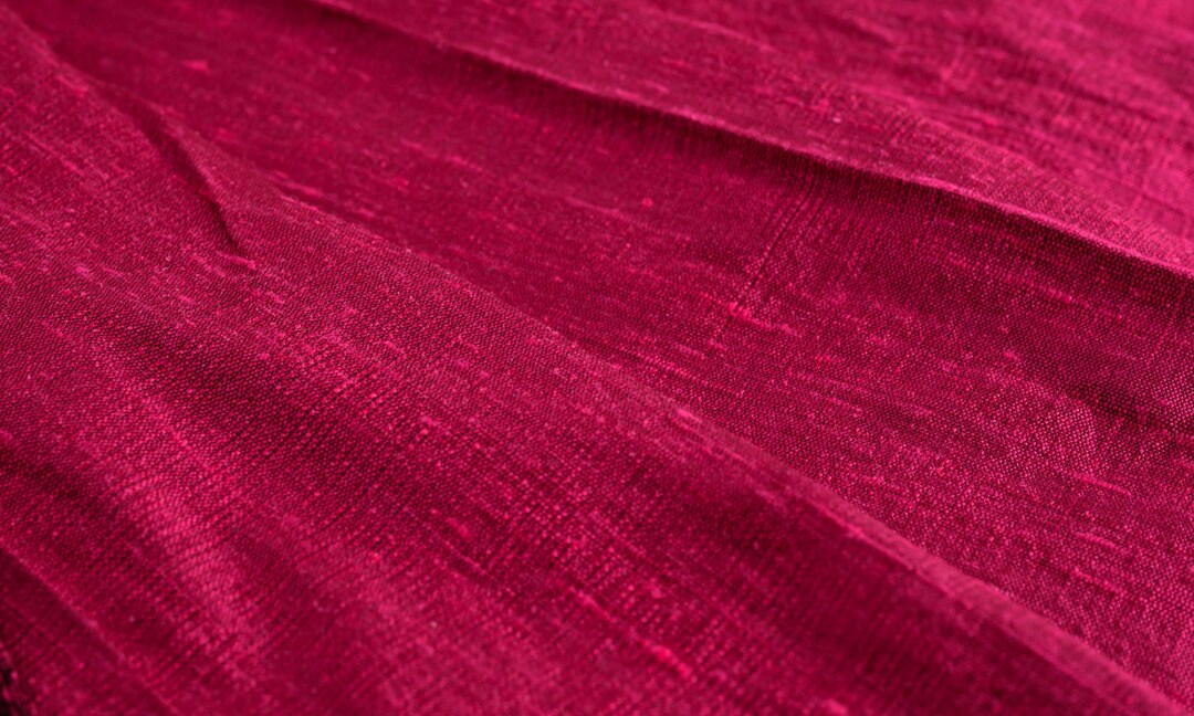 Magenta Pink 100% PURE DUPIONI SILK Raw Silk Dress Wedding Quilt Sew Fabric Bridesmaid Dresses ...