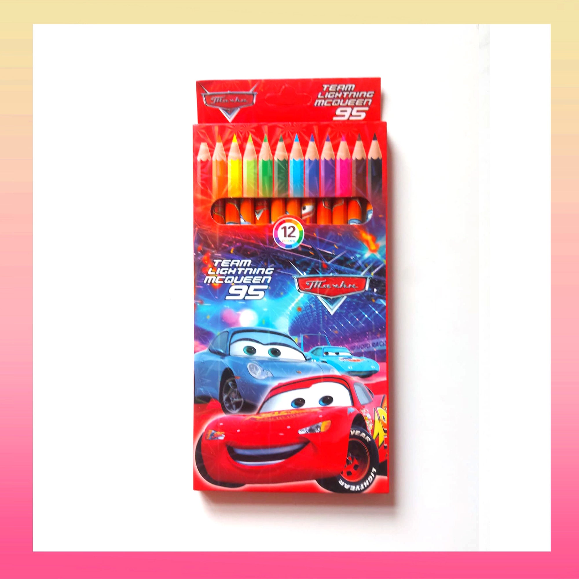 12 Colors Disney Mickey Mouse Frozen Pencil Cute Animation Theme ...