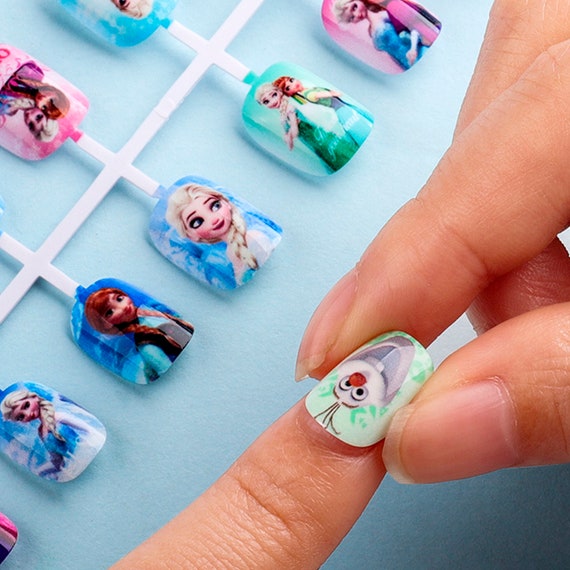 Frozen Nail Designs For Little Girls