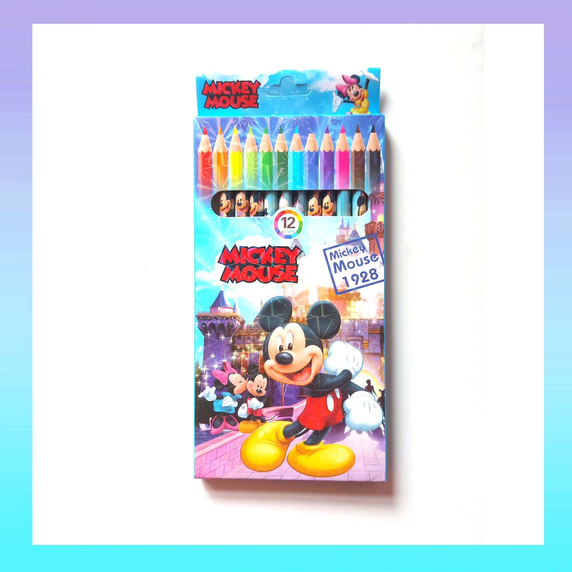 12 Colors Disney Mickey Mouse Frozen Pencil Cute Animation Theme ...
