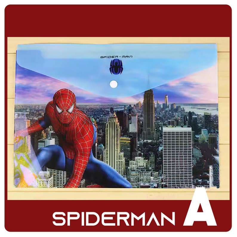 Elsa Frozen & Spiderman A4 Folder: Superhero Stationery Gift - Etsy